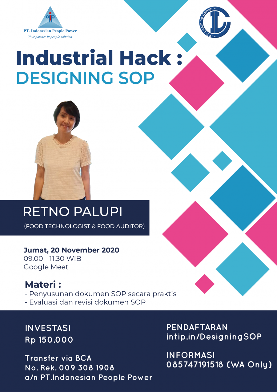 Virtual Learning l Industrial Hack: Designing SOP - IPP Consulting Virtual Learning l Industrial Hack: Designing SOP - IPP Consulting