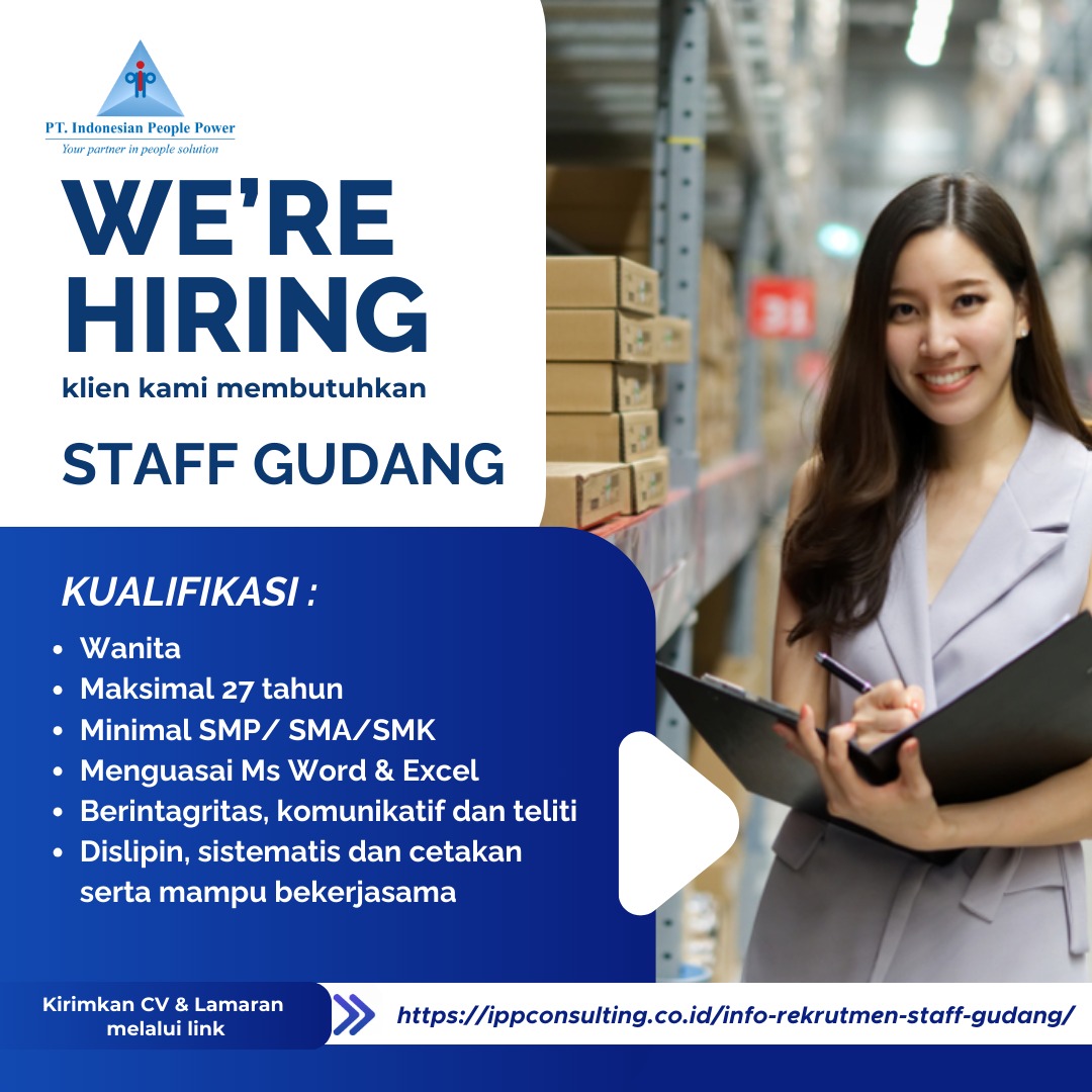 Rekrutmen Staff Gudang - IPP Consulting