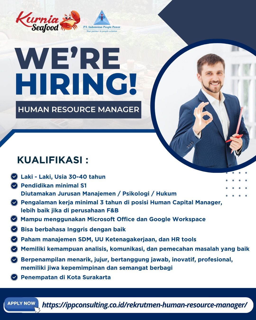 Rekrutmen Human Resource Manager - IPP Consulting